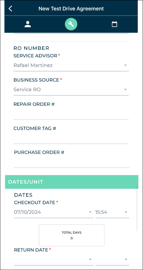 Test Drive Agreements